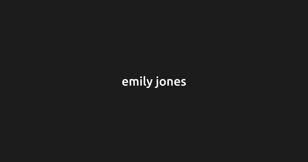 Home / Emily Jones